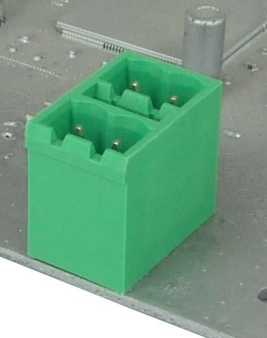 Male Female Green Color Plug In Terminal Block Screwless With Right Angle