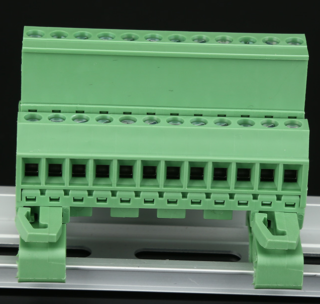 RD 2EDGUVK 5.08MM 2P-24P 300V 15A green color brass terminal block DIN ...