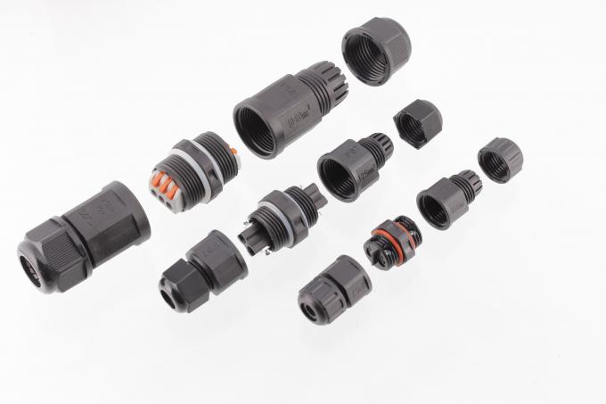 IP67 Waterproof Electrical Cable Connector 450V 24A Tee Joint