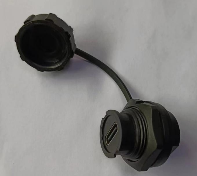 Mini USB IP67 Waterproof Electrical Cable Connector 5/8 Screws