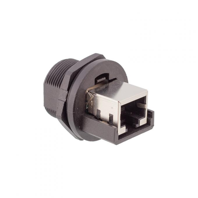 RJ45 IP67 Waterproof Electrical Cable Connector 180 And 90 Degree Black ...