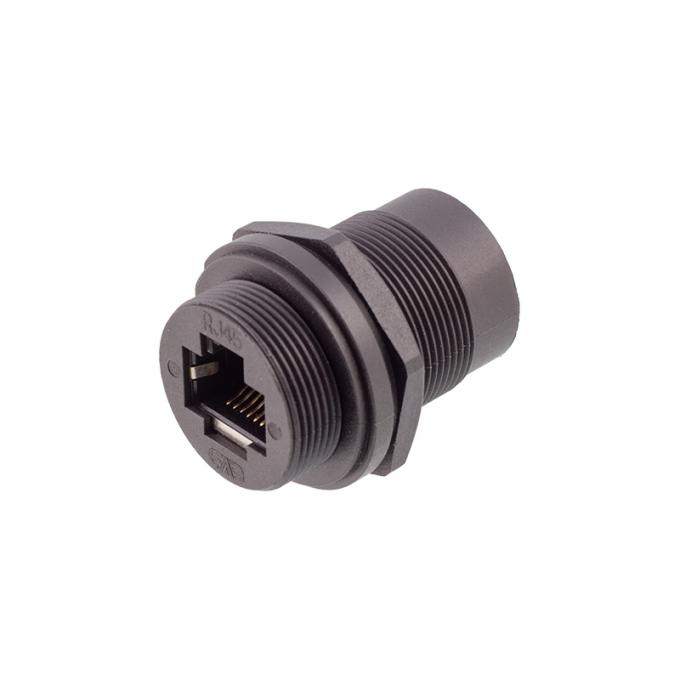 Net Female Base Waterproof Electrical Cable Connector RJ45 IP67 CAT5e CAT6