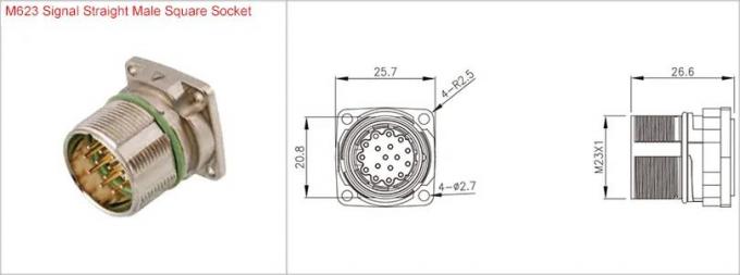 IP67 Servo Motor Connectors M23 SMD Socket Connector 6pin 8pin 7pin ...