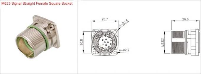 IP67 Servo Motor Connectors M23 SMD Socket Connector 6pin 8pin 7pin ...