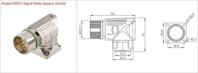 IP67 Servo Motor Connectors M23 SMD Socket Connector 6pin 8pin 7pin ...