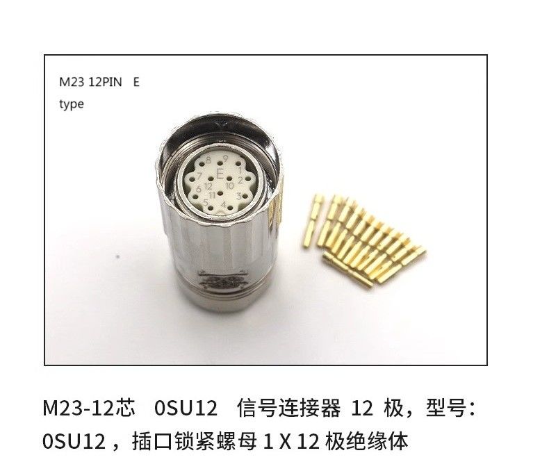 M23 M40 Seriers E P Type Male Female Servo Motor Cable Connectors