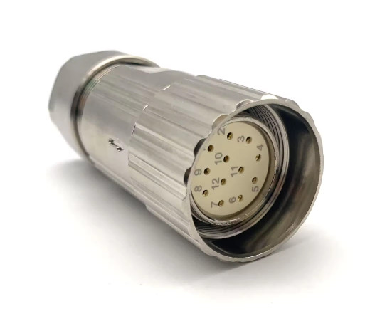Siemens IP67 Waterproof Male Female 12 Pin M23 Circular Connector Etype ...