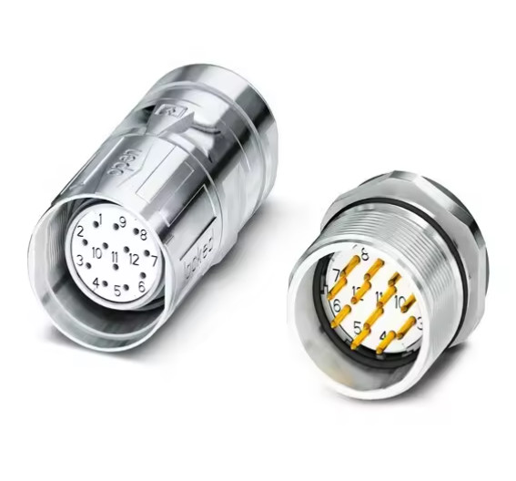 Siemens IP67 Waterproof Male Female 12 Pin M23 Circular Connector Etype ...